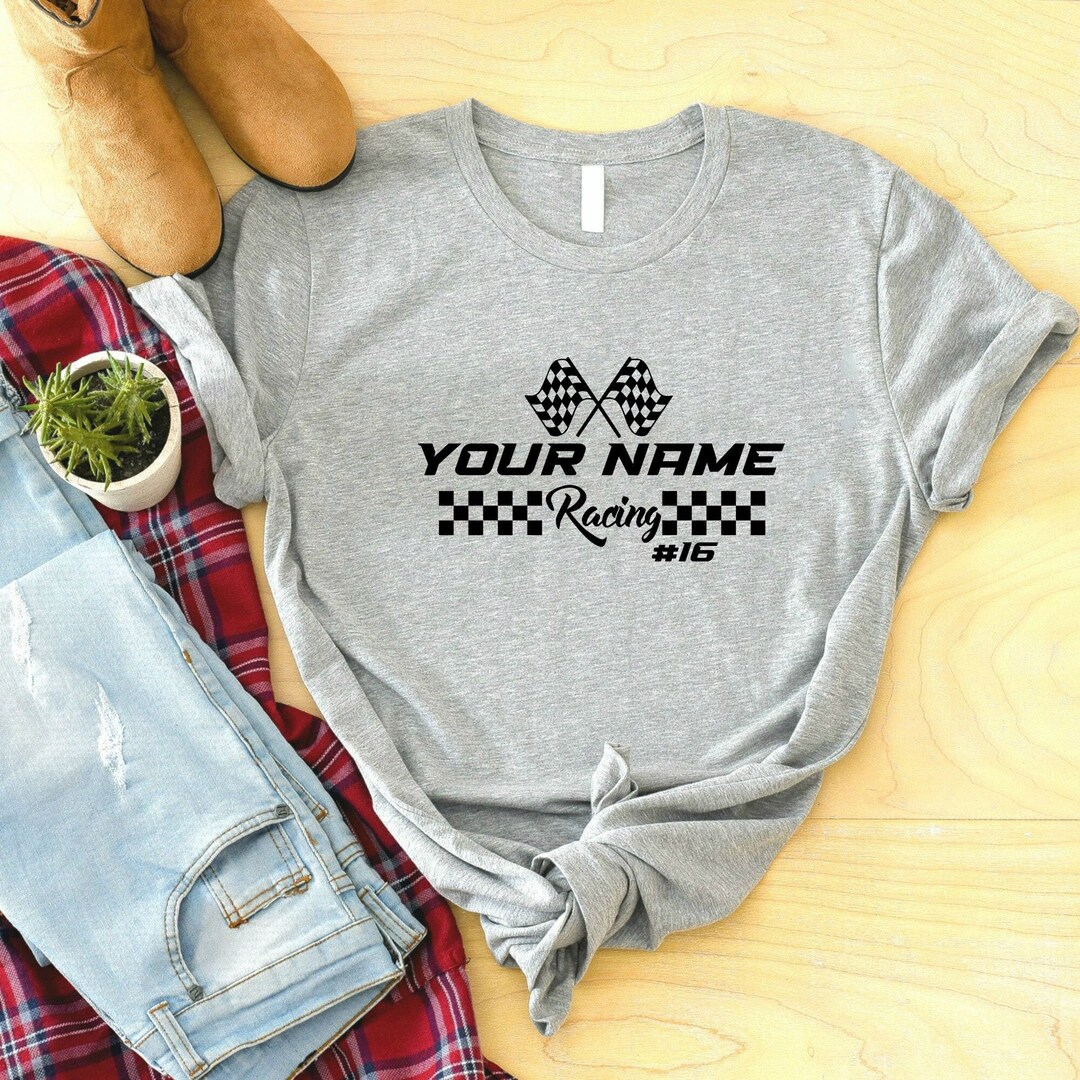 Custom Racing Your Name Shirt, Personalized Race Shirts With Number and ...