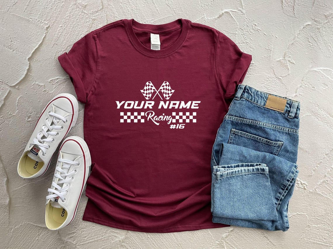 Custom Racing Your Name Shirt, Personalized Race Shirts With Number and ...