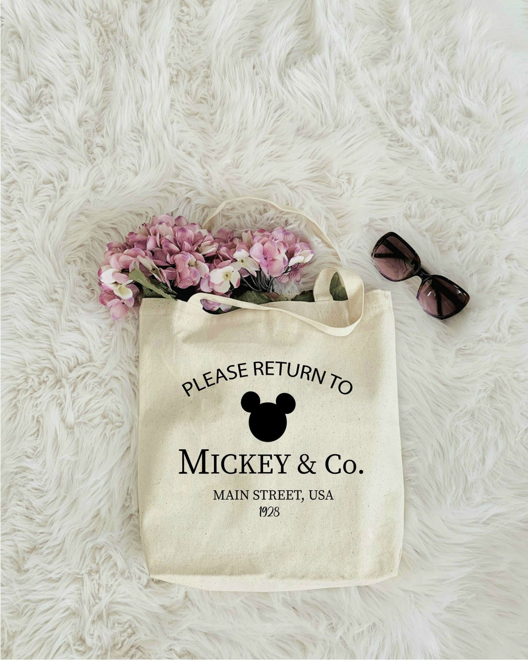 Disney Mickey Mouse Tote Bag, Disney Trip Tote, Disney World Canvas Bag ...