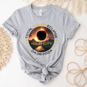 Custom Total Solar Eclipse Shirt, City State Eclipse 4.8.2024 Shirt ...