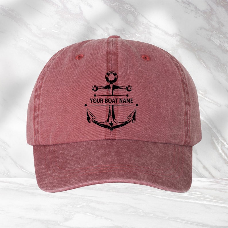 Custom Boat Owner Name Hat, Personalized Nautical Cap, Sailor Hat ...