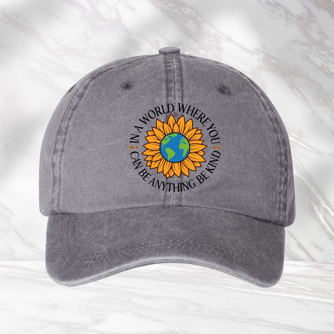 Sunflower Hat, Be Kind Cap, Floral Sun Hat, Beach Vacation Hat ...