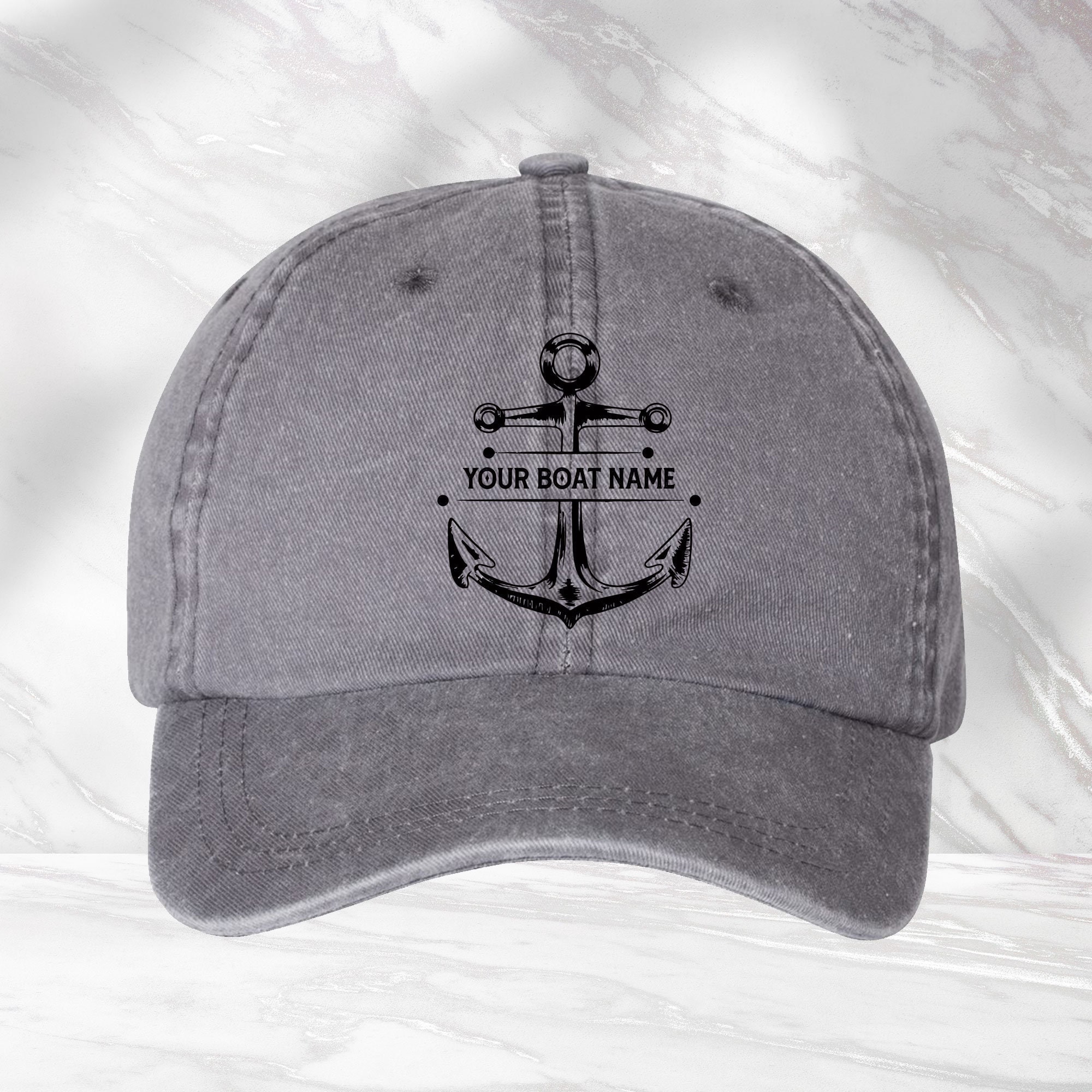 Custom Boat Owner Name Hat, Personalized Nautical Cap, Sailor Hat ...