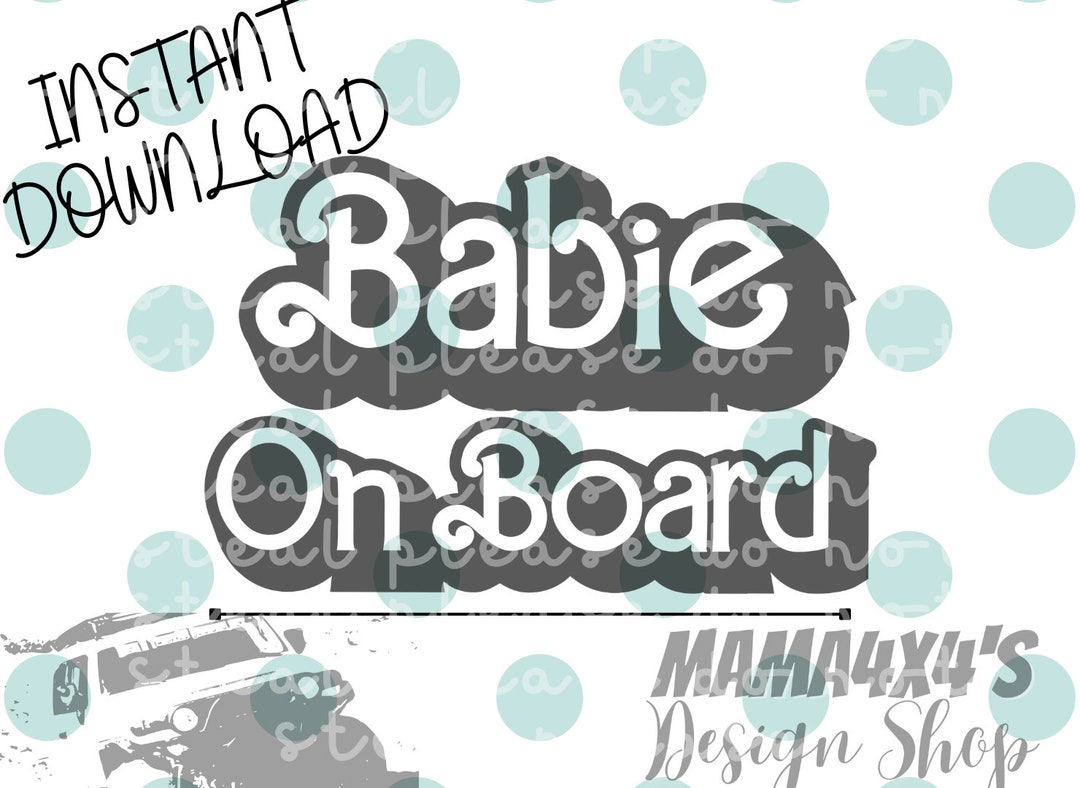 Baby Babie on Board SVG PNG Glass Wrap Beer Libbey Can Sublimation ...