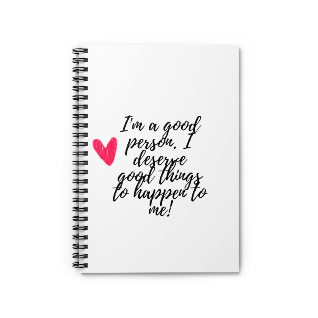 Hardcover Spiral Notebook Cover With Positive Quote Good - Etsy