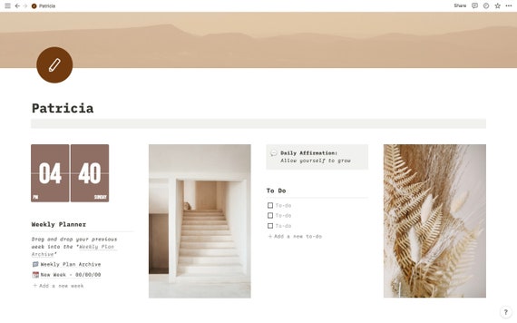 Personal Notion Template for Self-growth and to Plan Your - Etsy