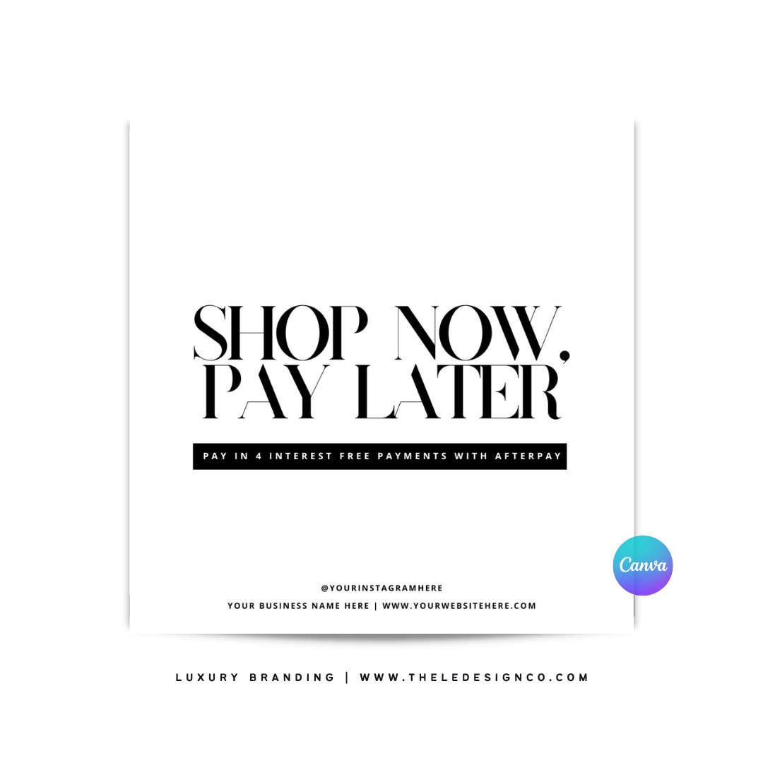Pre-made "after Pay" CANVA Flyer Template | | 100% Editable in Canva ...
