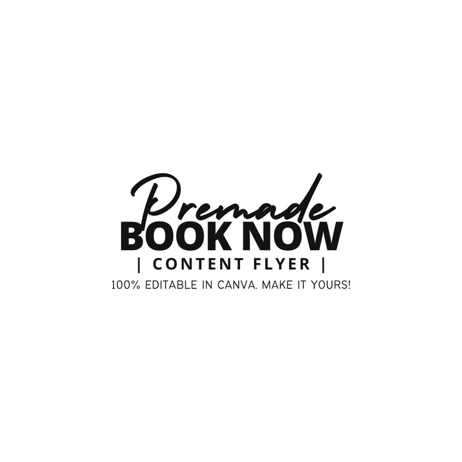 Pre-made book Now Canva Flyer 100% Editable in - Etsy