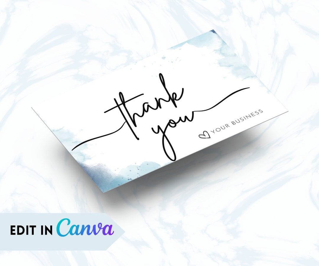 Tarjetas de agradecimiento imprimibles Plantilla empresarial - Etsy México