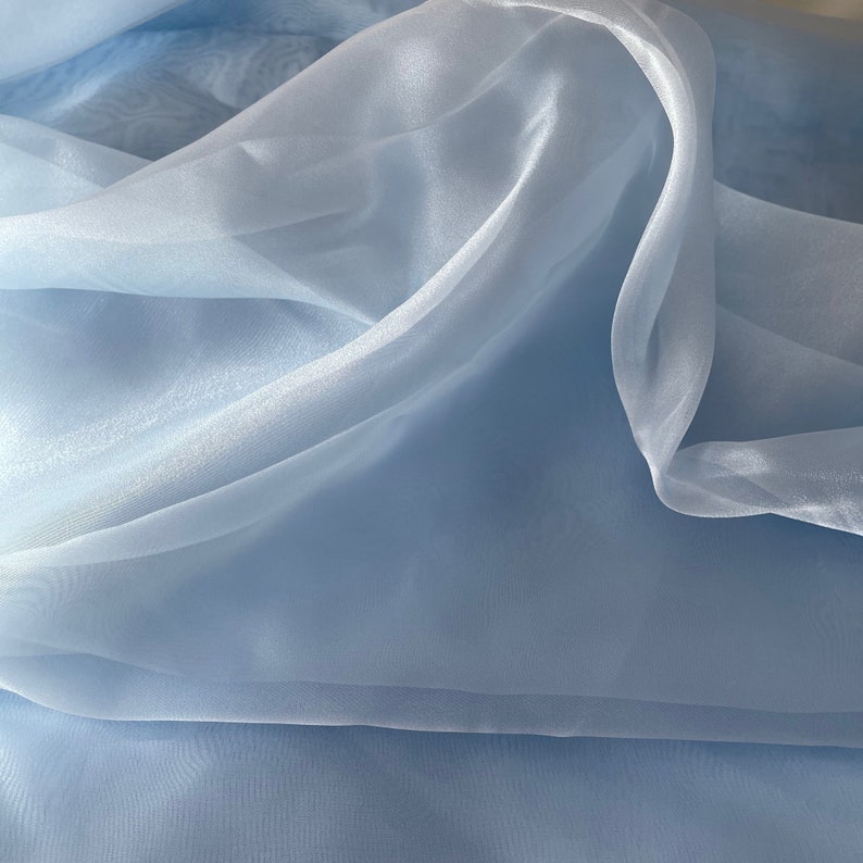 Organza Light Blue Fabric by Yard Periwinkle Blue Organza - Etsy