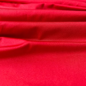 Red Nylon Spandex Milliskin, Red 4 Way Stretch Fabric for Gown, Shiny ...