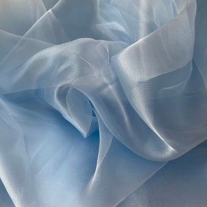 Organza Light Blue Fabric by Yard Periwinkle Blue Organza - Etsy