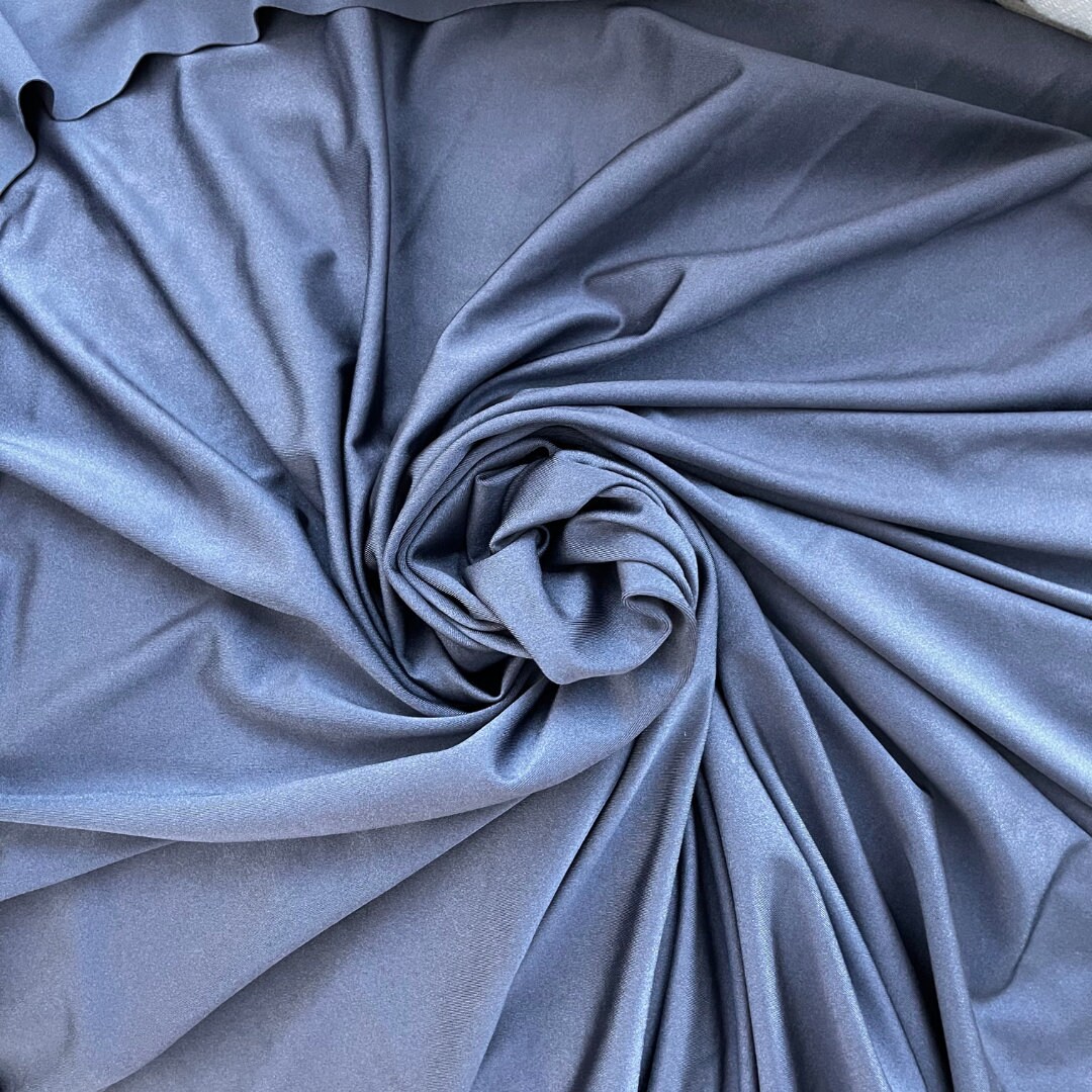 Grey Stretch Spandex Nylon by Yard,cadet Blue Stretch Fabric,4way ...