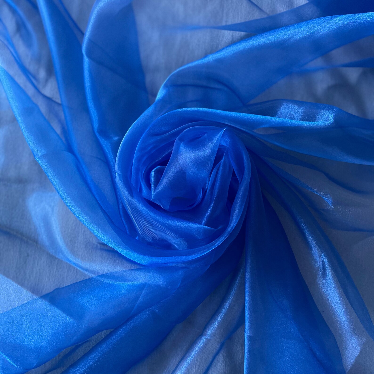 Royal Blue Organza Organza by Yard Sheer Fabric for Puffy - Etsy