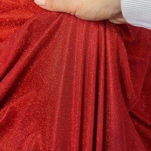 Red Lurex Glitter Fabric, Glimmer/red Shimmer Fabric, Hot Red Glitter ...