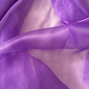 Purple Sheer Organza Fabric by Yard, Orchid Organza Soft Fabric, Fluffy ...