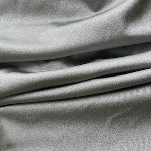 Silver Grey Shiny Nylon Spandex, 4way Stretch Fabric for Dress ...