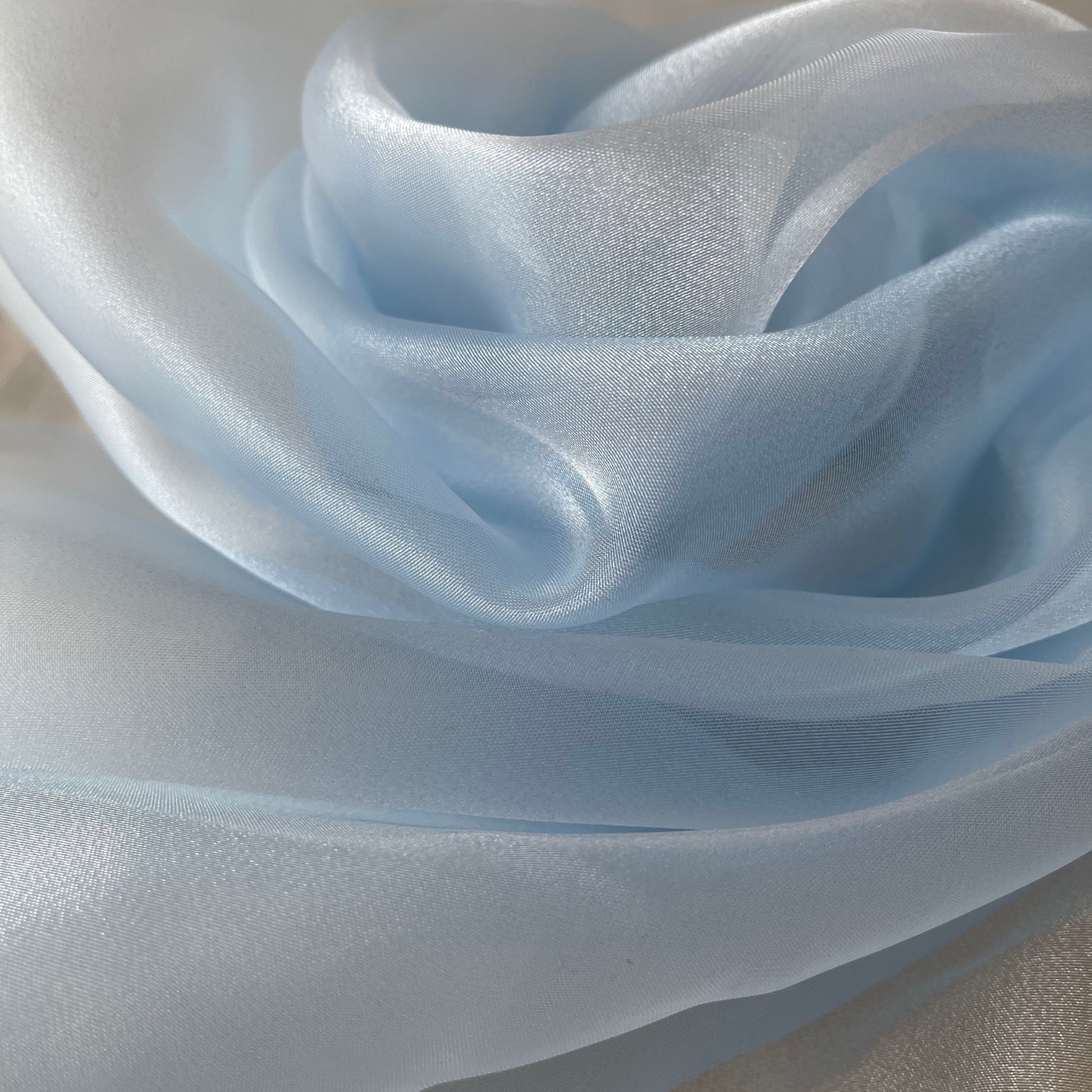 Organza Light Blue Fabric by Yard Periwinkle Blue Organza - Etsy