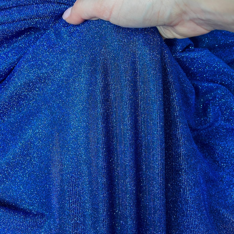 Royal Blue Lurex Glitter Fabric, Shimmer Fabric, Royal Blue Glitter ...