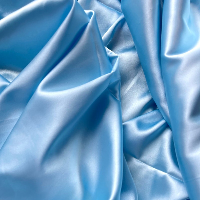 Blue Satin Fabric - Etsy