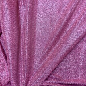 Pink Shimmer Glitter Fabric, Sparke Glitter Fabric for Gown, Pink Lurex ...