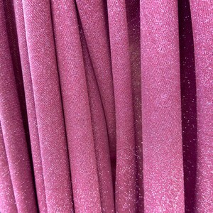 Pink Shimmer Glitter Fabric, Sparke Glitter Fabric for Gown, Pink Lurex ...