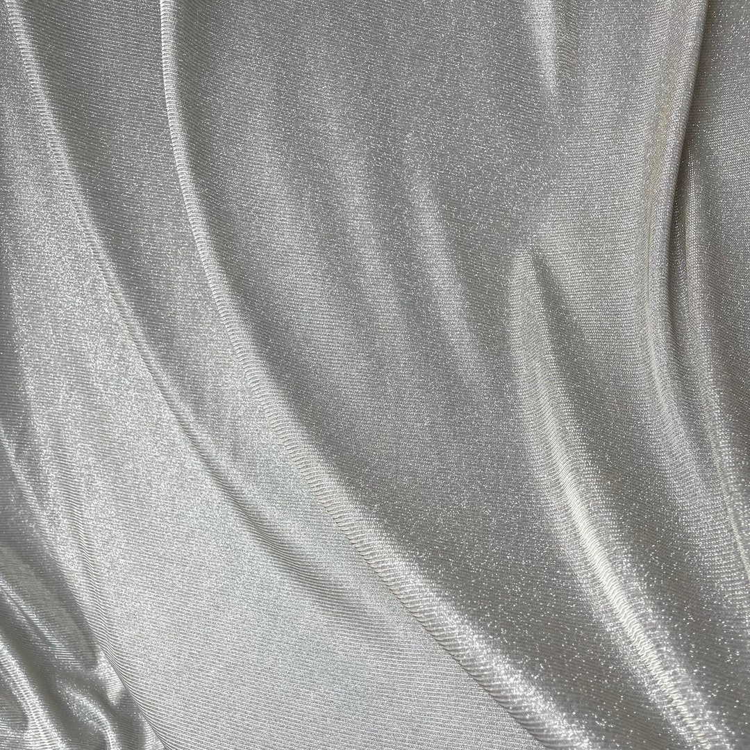 Light Grey Lurex Glitter Fabric,shimmer Silver Fabric for Gown,stretch ...
