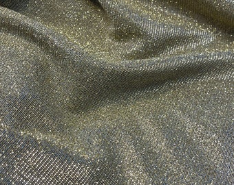 Black Metallic Stretch Lurex Glitter Fabric, Shimmer Fabric for Apparel ...