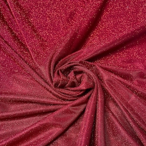 Red Lurex Glitter Fabric, Glimmer/red Shimmer Fabric, Hot Red Glitter ...