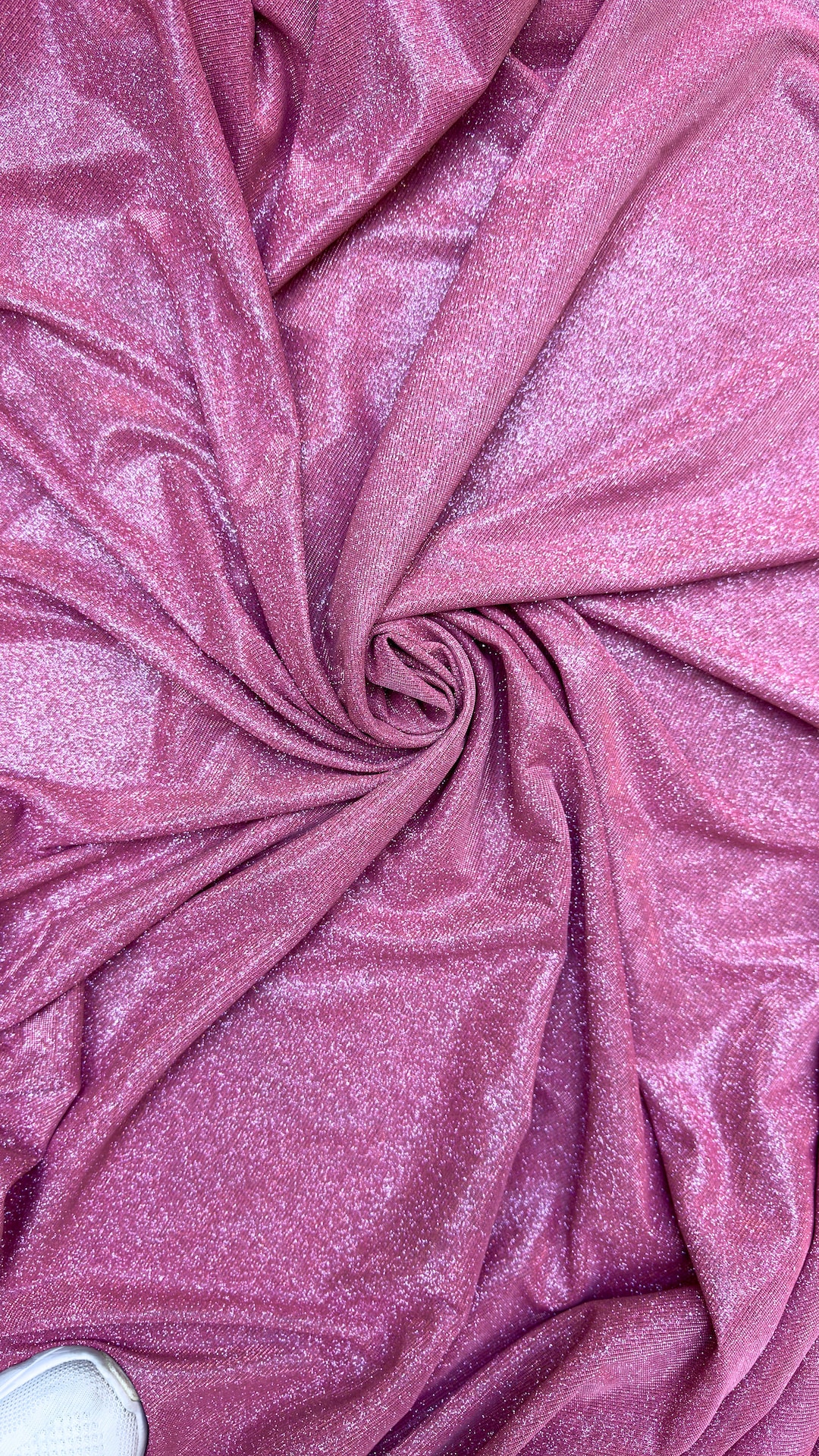 Pink Shimmer Glitter Fabric, Sparke Glitter Fabric for Gown, Pink Lurex ...