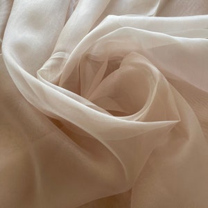 Cream Sheer Organza Fabric by Yard|light Beige Organza,lightweight and ...