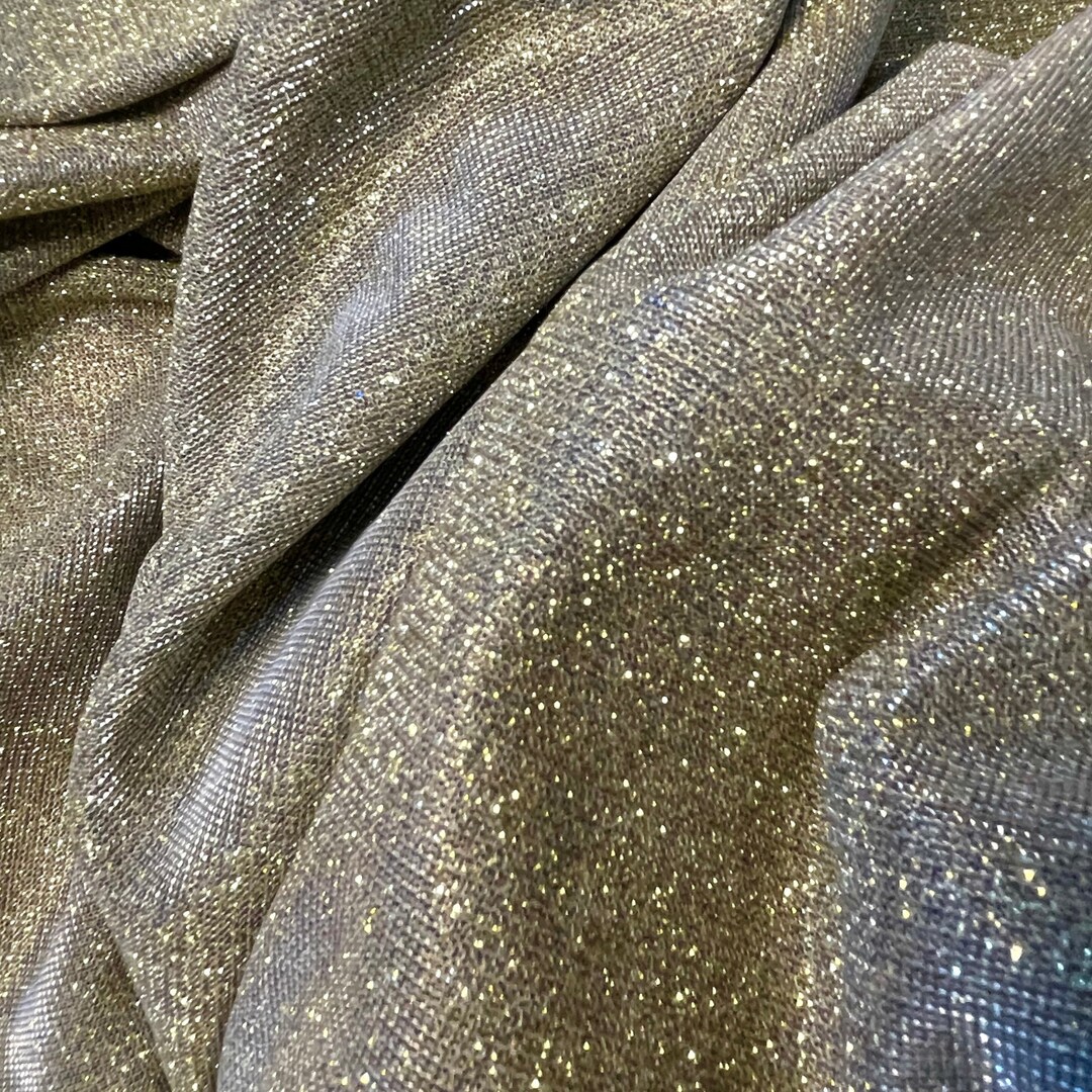 Gold Black Lurex Glitter Fabricglimmer/black Shimmer - Etsy