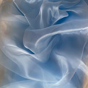 Baby Blue Sheer Organza, Fabric by Yard, Light Weight & Soft Fabric for ...