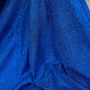 Royal Blue Lurex Glitter Fabric, Shimmer Fabric, Royal Blue Glitter ...