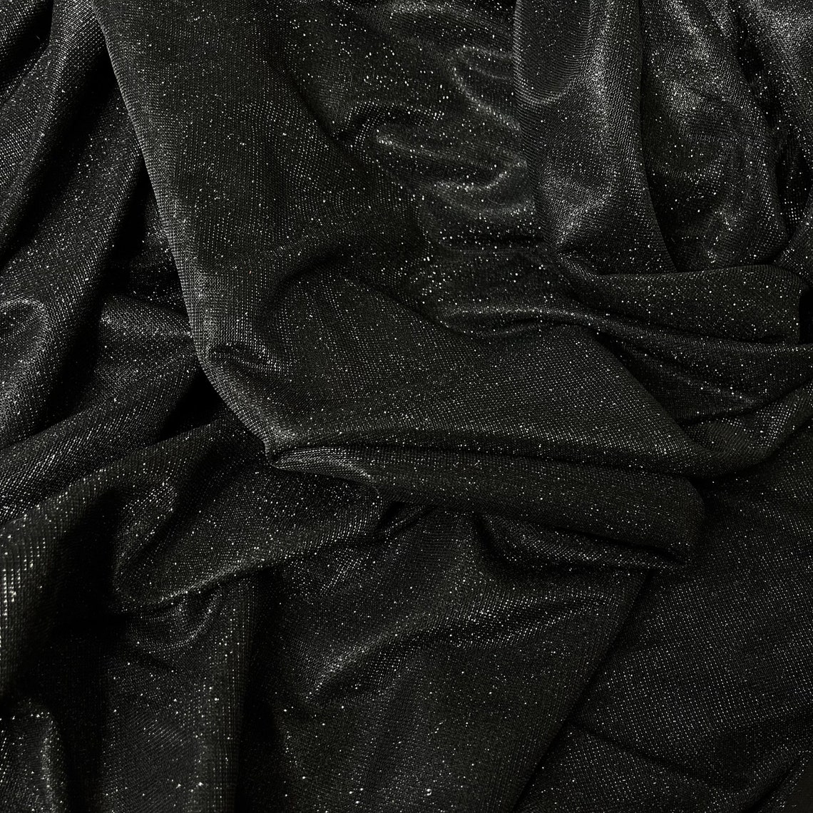Black Lurex Glitter Fabric Black Shimmer Fabric for Gown - Etsy