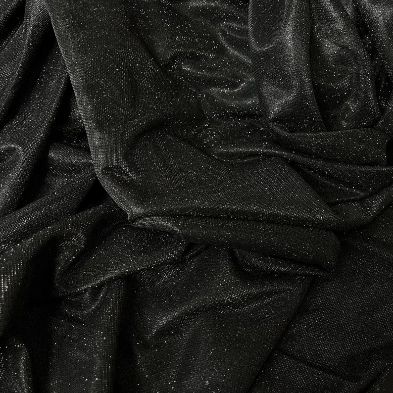 Black Lurex Glitter Fabric Black Shimmer Fabric for Gown - Etsy