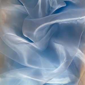 Organza Light Blue Fabric by Yard Periwinkle Blue Organza - Etsy