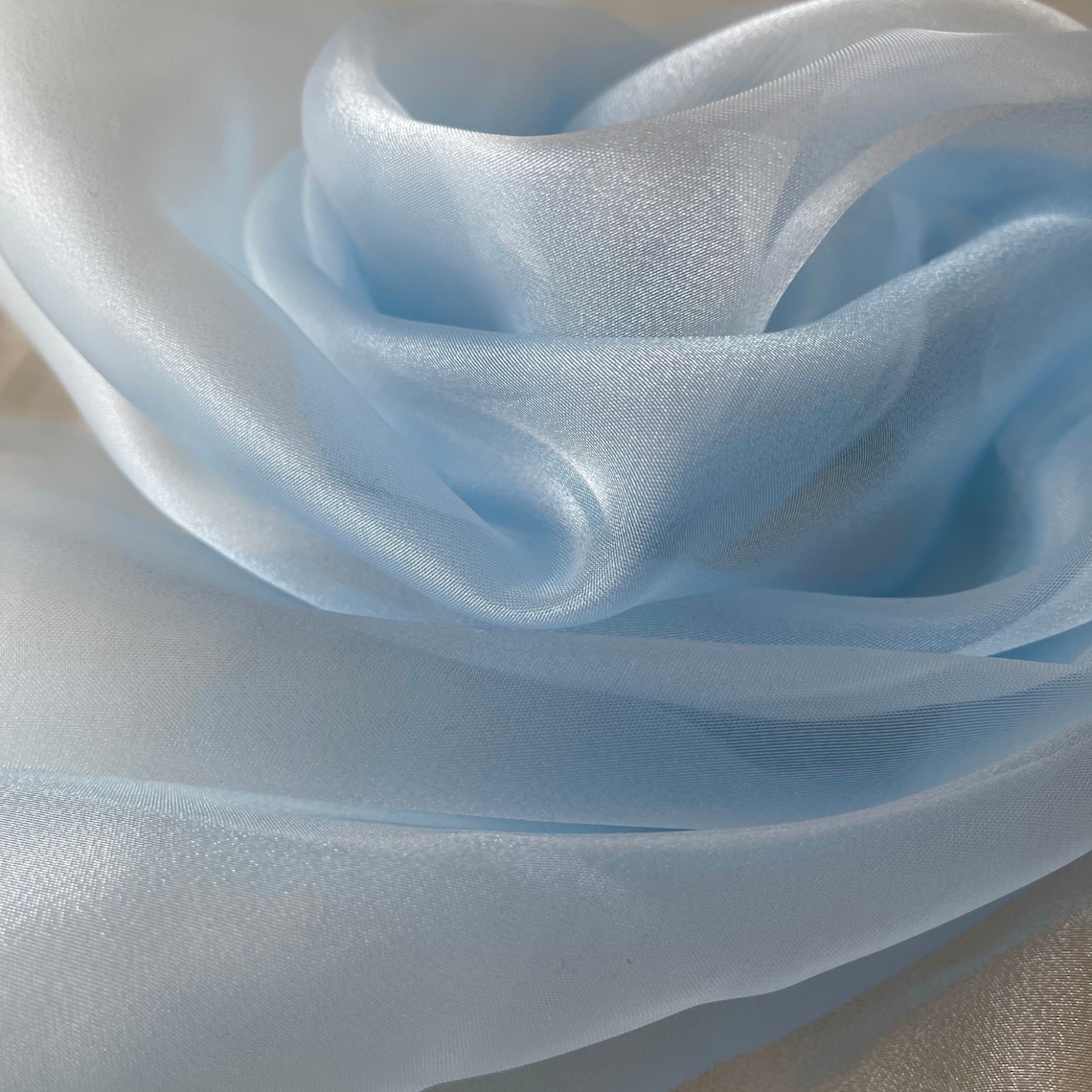 Organza Light Blue Fabric by Yard Periwinkle Blue Organza - Etsy