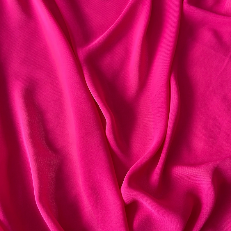 Hot Pink Chiffon by Yard, Transparent Soft Fabric, Light Weight ...