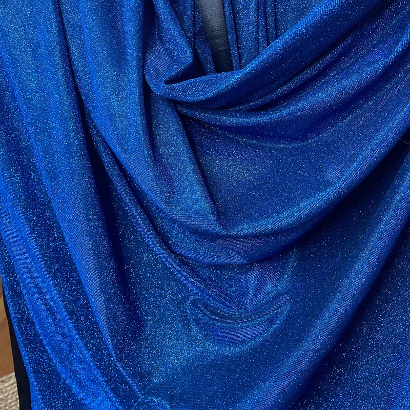 Blue Lurex Fabric - Etsy