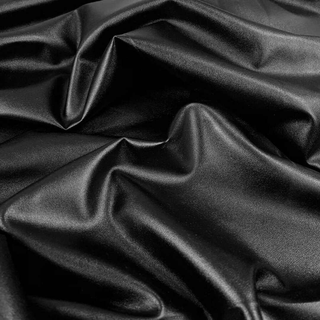Matte Pleather Faux Leatherblack Polyester Spandex Pleatherstretch ...