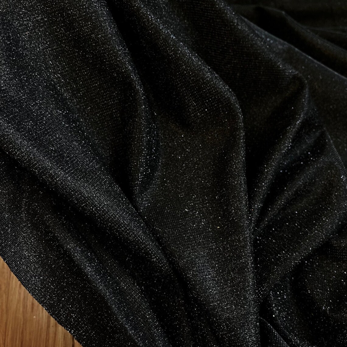 Black Lurex Glitter Fabric Black Shimmer Fabric for Gown - Etsy