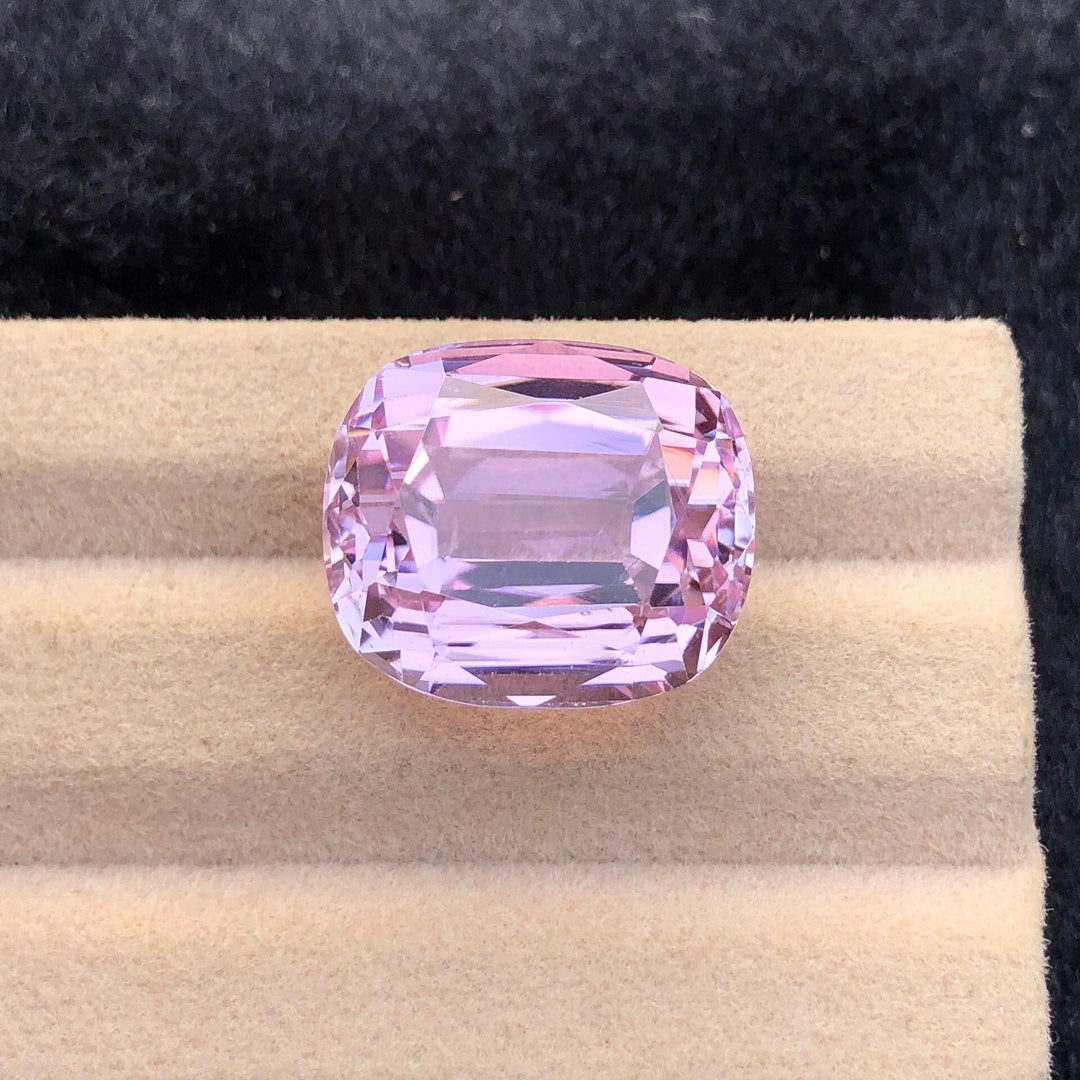 Lavender Pink Kunzite Gemstone, Pink Kunzite Cut Stone, Cushion Cut ...