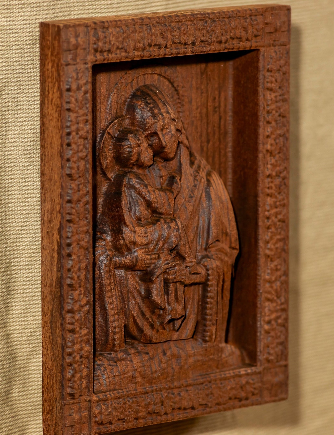 Icon pochaev Mother of God Made From Wood - Etsy