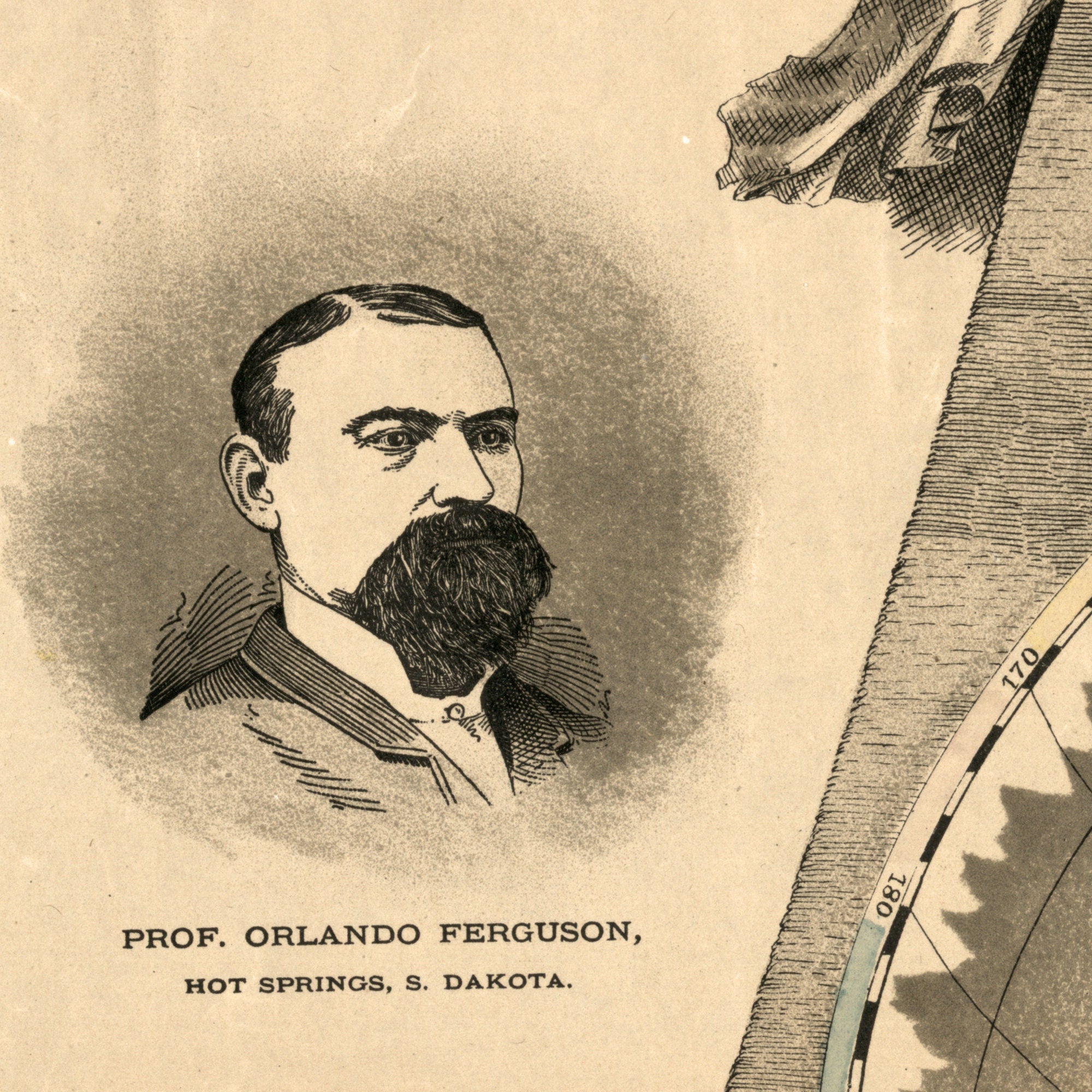 Flat Earth Map Square and Stationary 1893 Earth Orlando Ferguson A3 ...