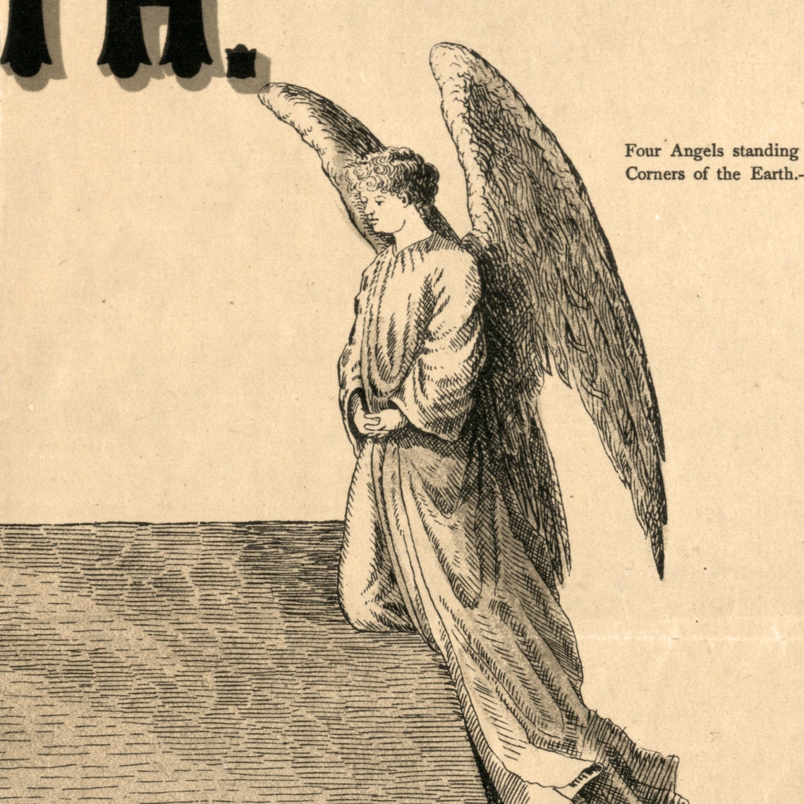 Flat Earth Map Square and Stationary 1893 Earth Orlando Ferguson A3 ...