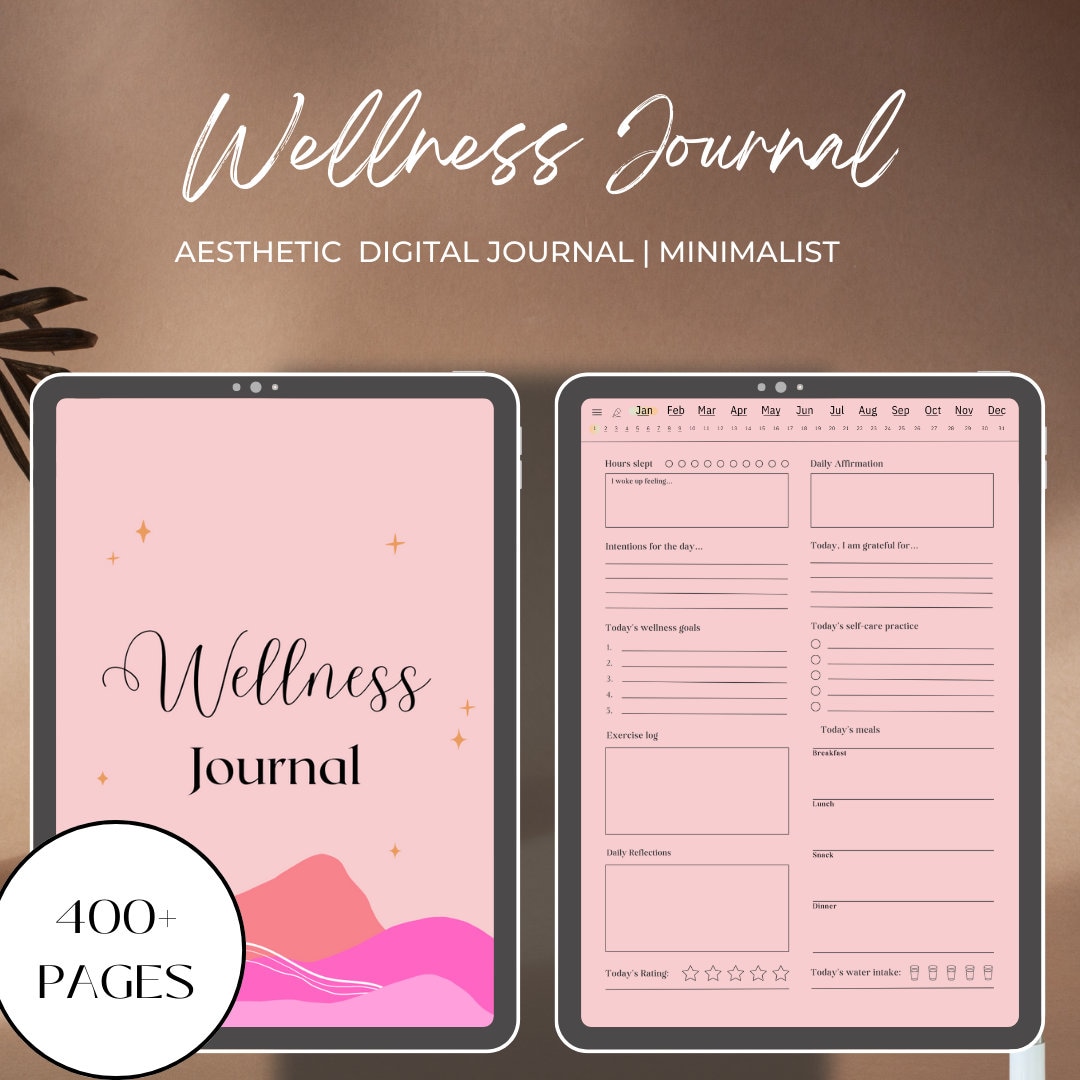Wellness Journal Digital Wellness Planner Fitness Tracker Learning Well ...