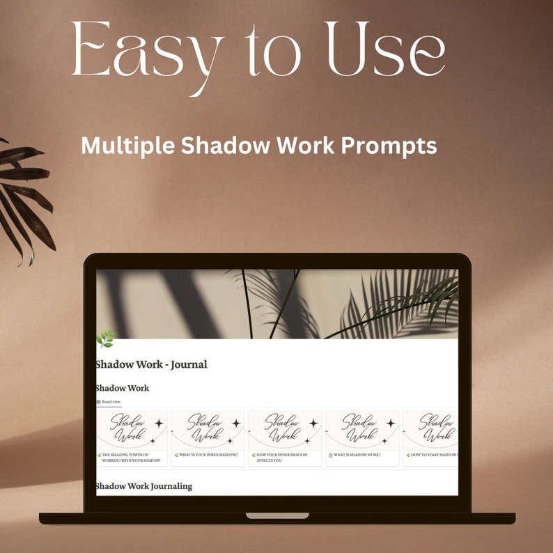 Shadow Work Journal, Notion Template, Notion Dashboard, Digital, Book ...