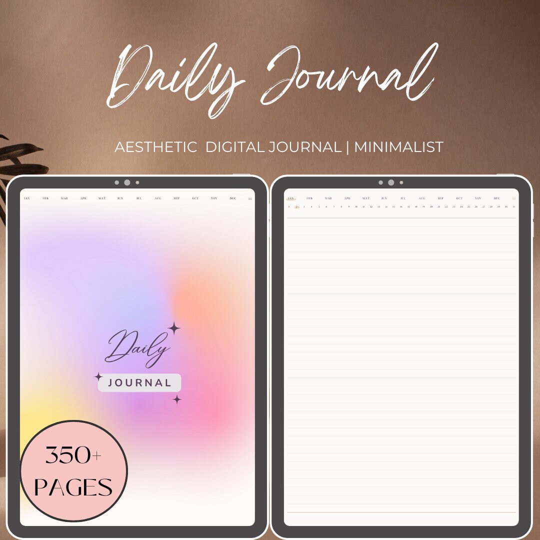 Digital Daily Journal, Goodnotes Journal, iPad Notebook, Diary Journal ...