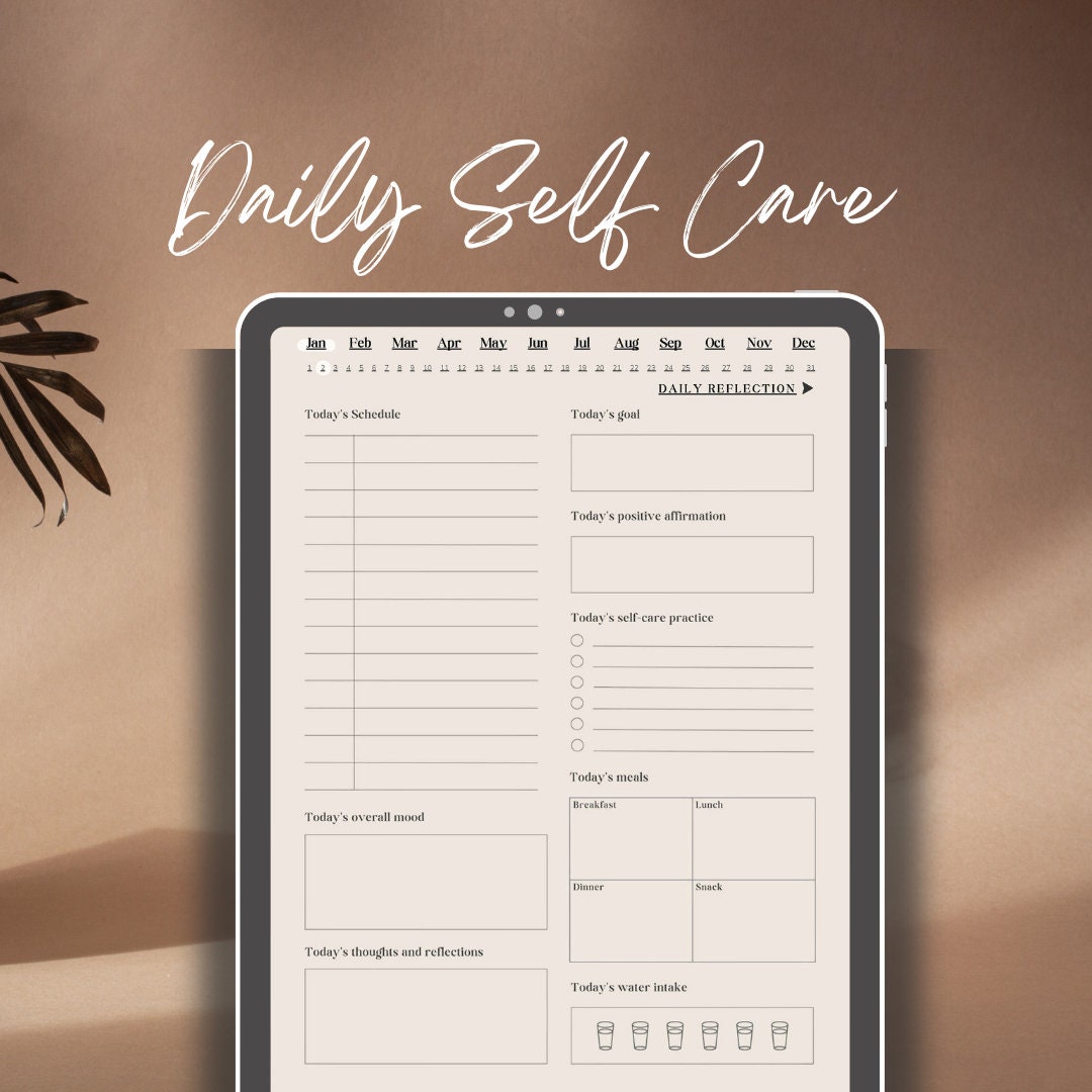 Digital Self Care Planner Boho Minimalist Planner Daily, Weekly ...